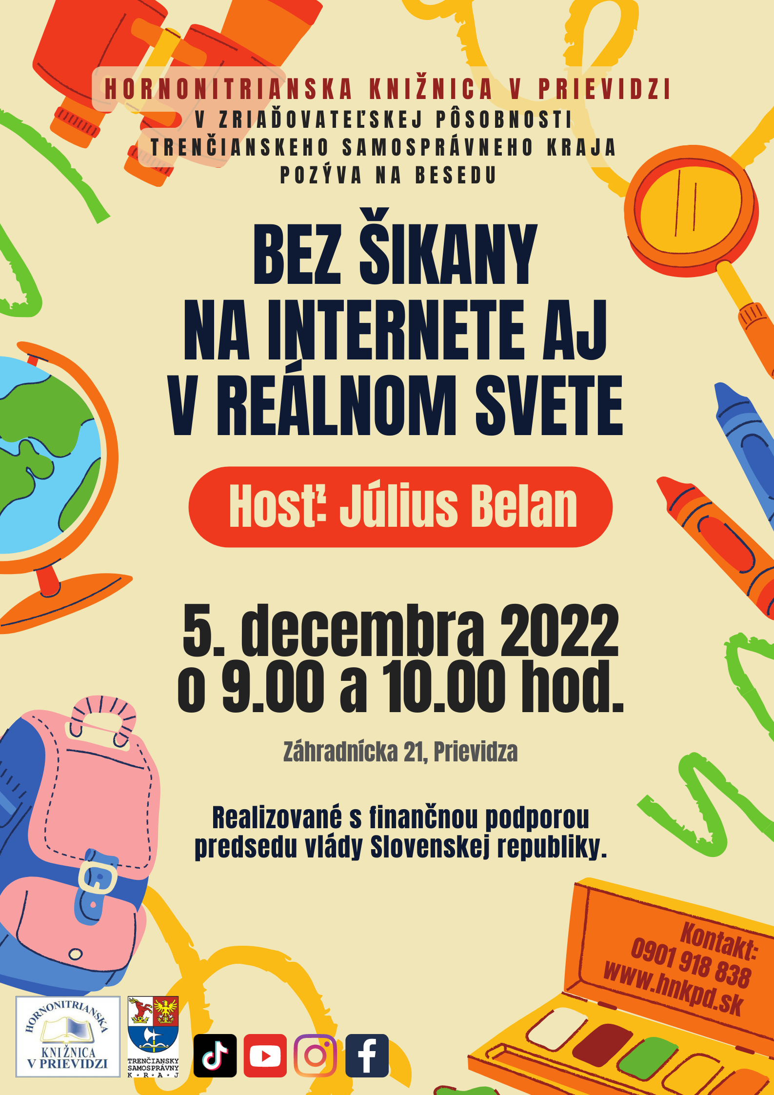 Bez šikany na internete aj v reálnom svete (beseda) - Prievidza